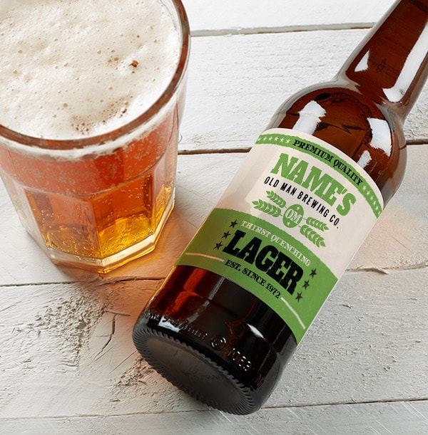 Personalised Lager Bottles - Multi Pack of English Craft Lager | Funky ...