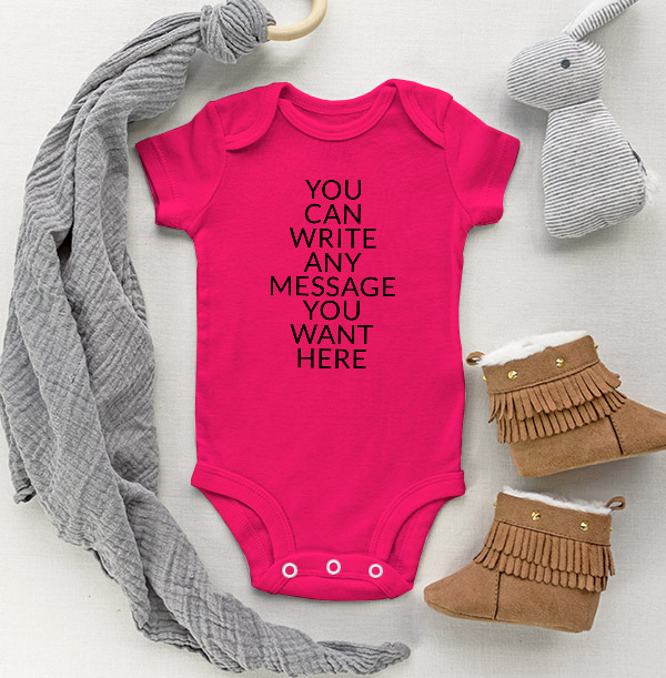 Any Message Personalised Baby Grow | Funky Pigeon