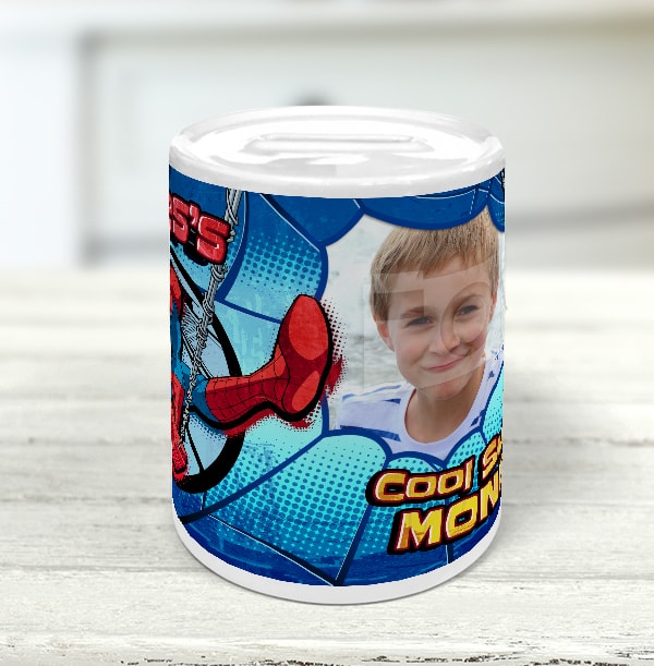 Spiderman Personalised Photo Money Box | Funky Pigeon